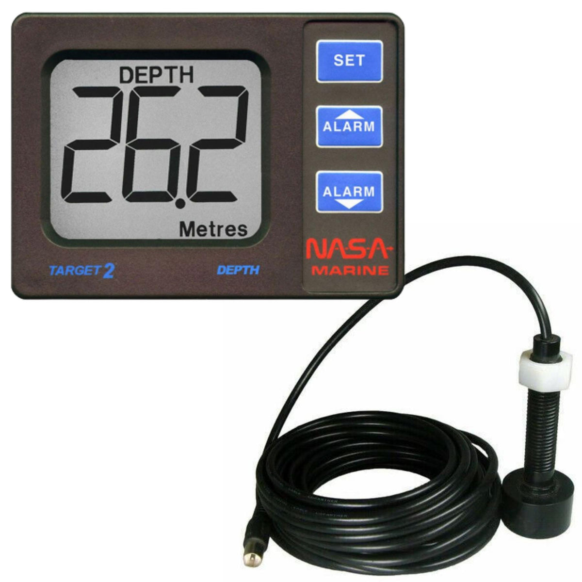 NASA Marine Target 2 Boats Depth Sounder Instrument with Transducer